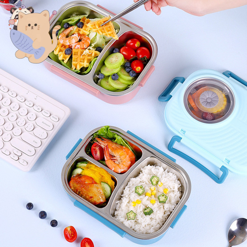 304 Stainless Steel Lunch Box Double Compartment Insulation Lunch Box ...