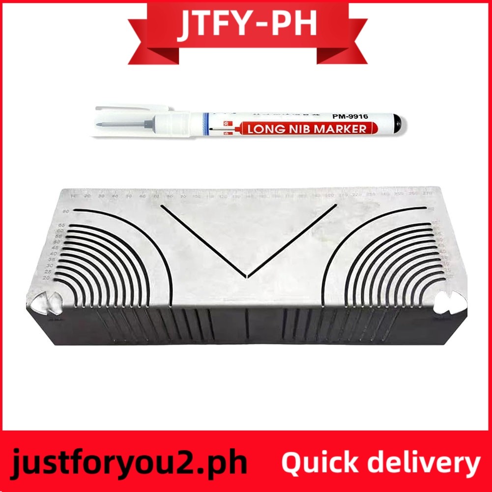 JTFY ️90° Arc Angle Marking Ruler Square Tube Angle And Arc Marking ...