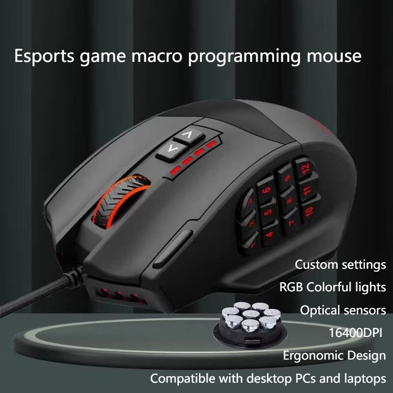 E Element X39 Gaming Game Mouse Macro Programming Eating Chicken csgo ...