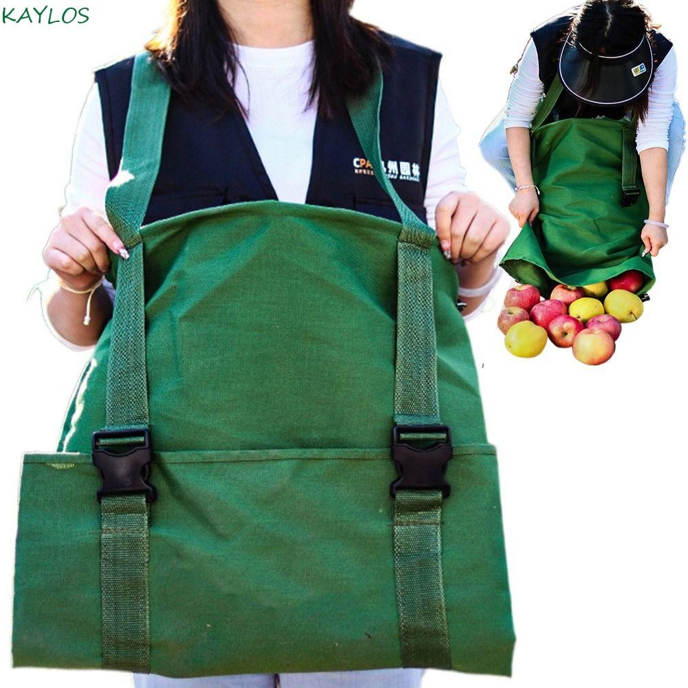 KAYLOS Fruits Picking Bag, Portable Adjustable Large Harvesting Pouch, Canvas Large Capacity ...
