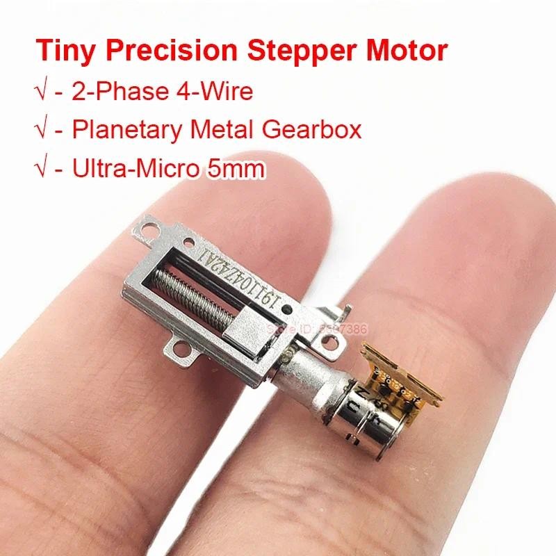 Mini 5mm 2-Phase 4-Wire Precision Metal Gearbox Gear Stepper Motor ...