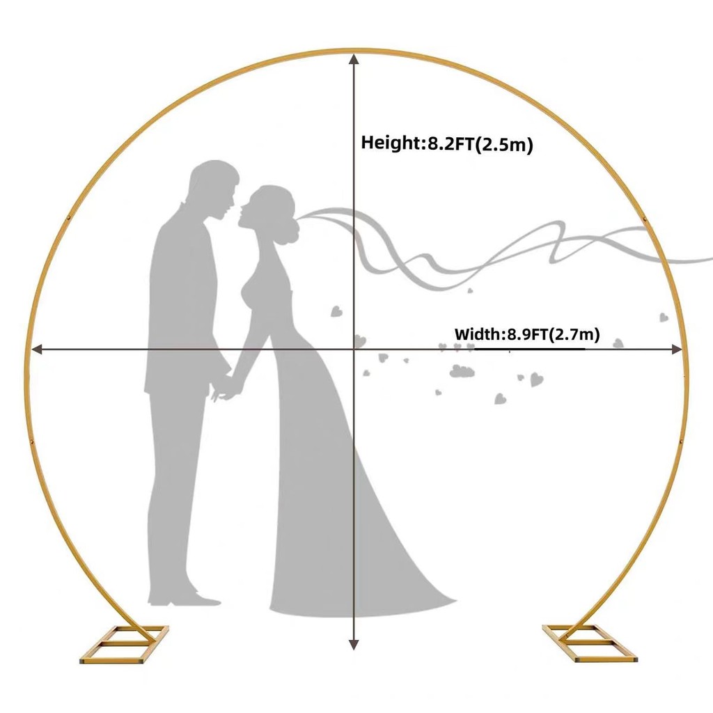 Wedding stand 2.2m 2.7m enlarged balloon arch background metal birthday ...