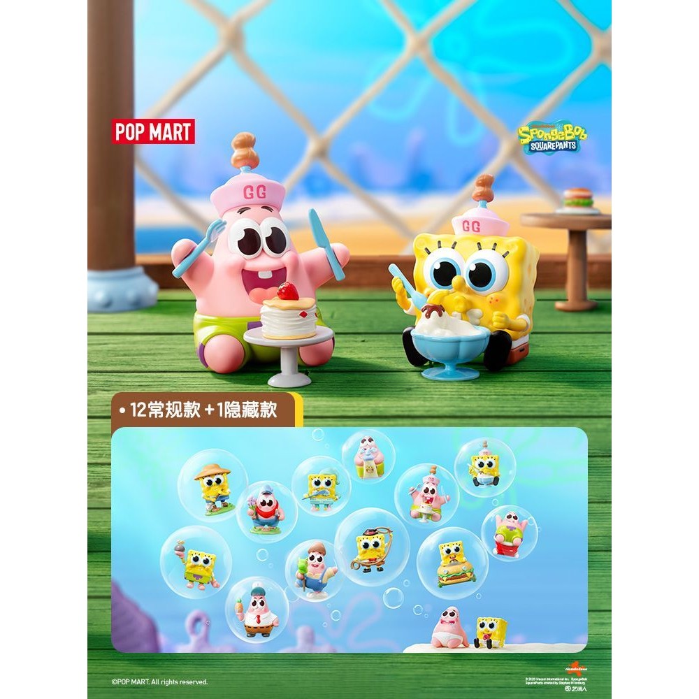 100% POPMART POPMART SpongeBob SquarePants SpongeBob SquarePants ...