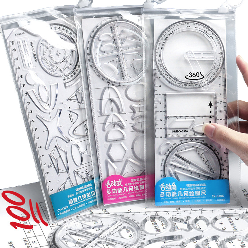 Professional Geometric Ruler Set / Mathematics Drawing Template ...