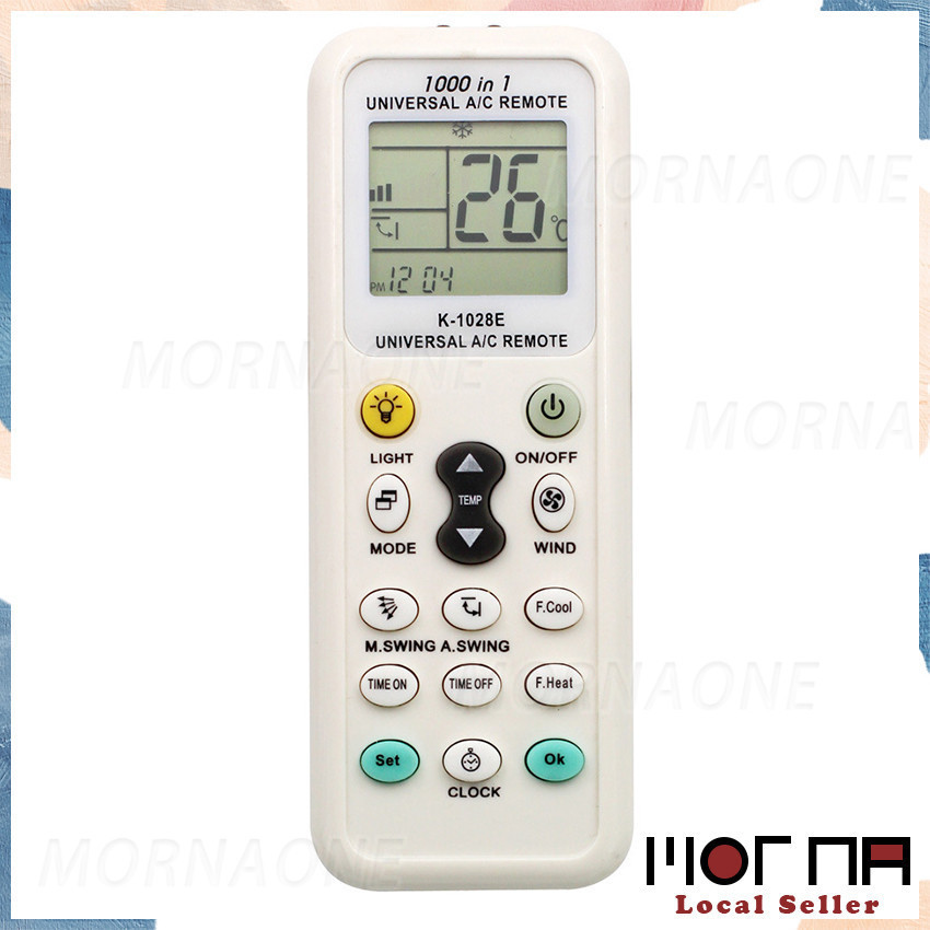 K-1028E Universal Aircon Remote Control 1000 In 1 With Digital LCD ...