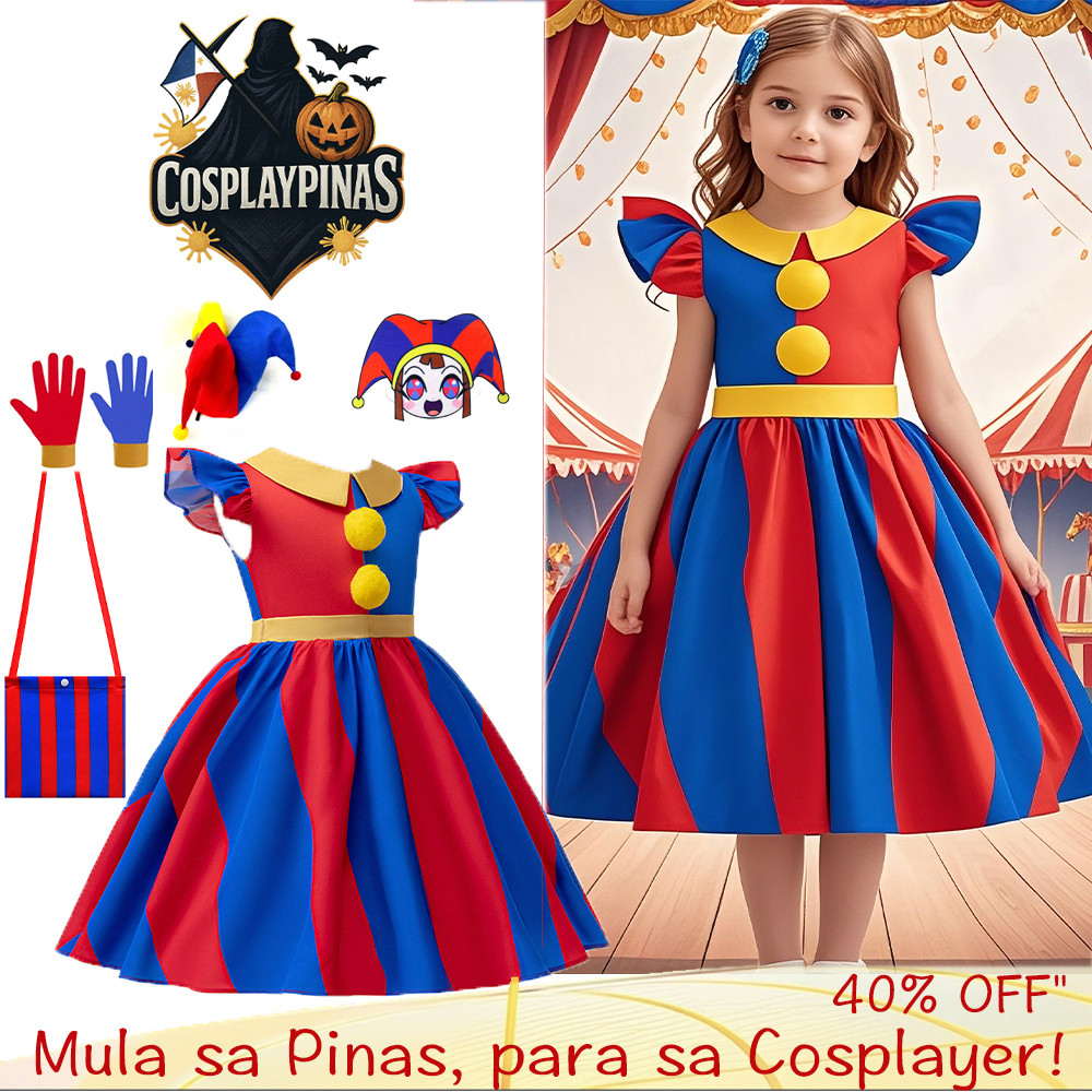 The Amazing Digital Circus Cosplay Pomni Clown Costume Princess Dress ...