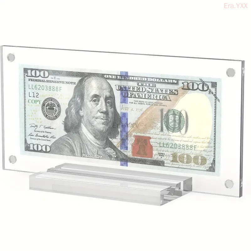 Transparent Transparent Acrylic Dollar Banknote Display Frame Household ...
