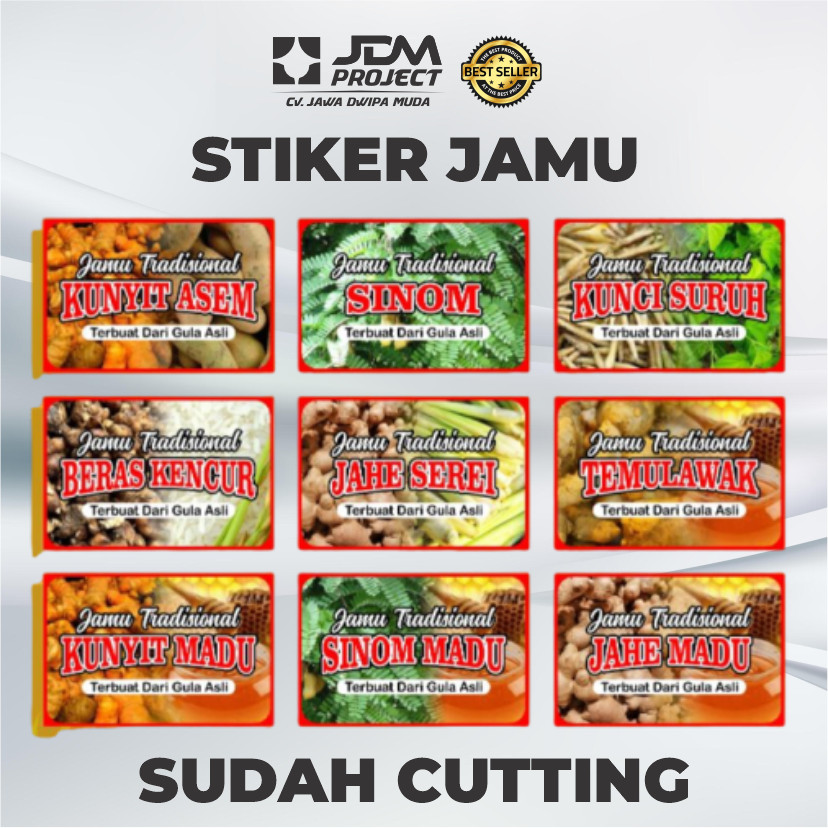 JDM Project - ASEM TURMERIC JAMU STICKERS, KENCUR RICE, SINOM ETC ...