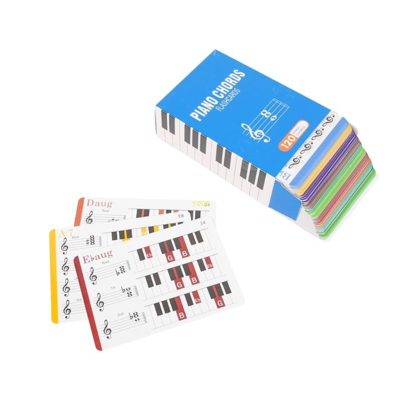 youn Fun and Interactive Piano Chords Flashcards with Visual Chart for ...