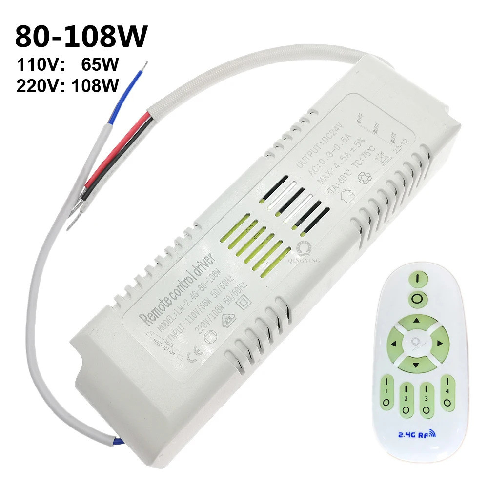 Output 24V 2.4G remote control LED driver 80-108W power suppply for ...