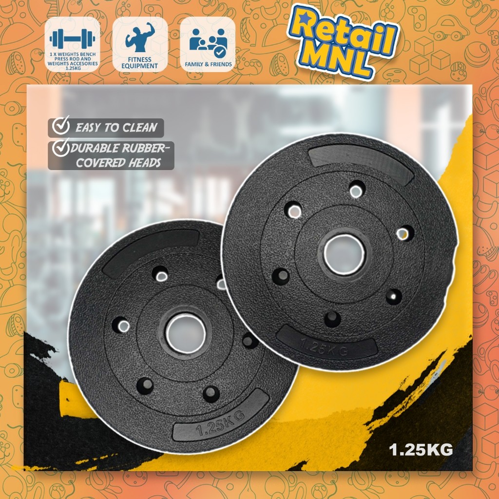 Weights Bench Press Rod and Weights Accessories (1.25/1.5/2kg/Rod) 1 PC ...