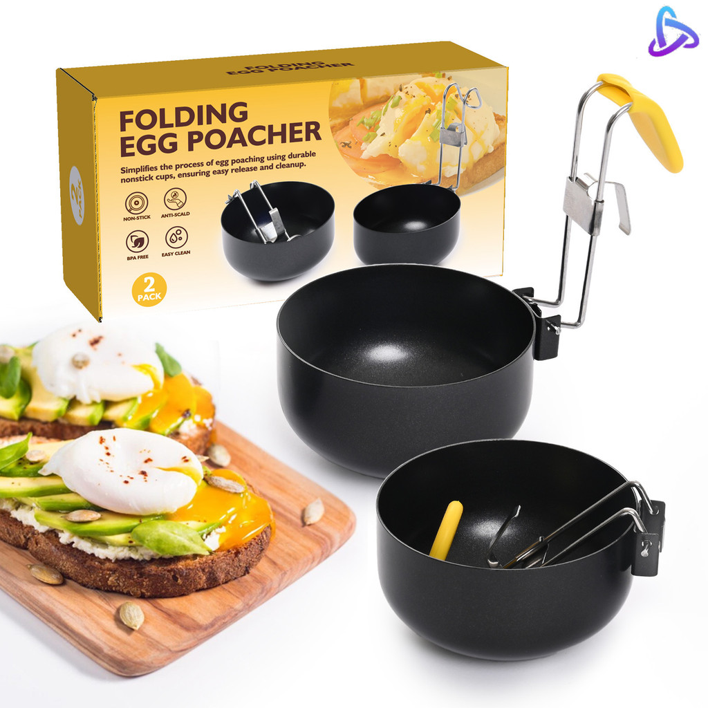 Creative Pot Edge Egg Cooker with Foldable Handle / Nonstick Egg Molds ...
