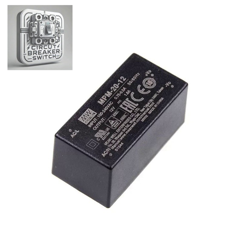Taiwan MEAN WELL MPM-20 Switching Power Supply 20W 3.3/5/12/15/24V ...