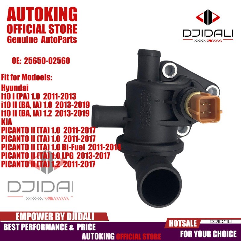 Automotive Water Connector Thermostat For HYUNDAI i10 KIA PICANTO 25650 ...