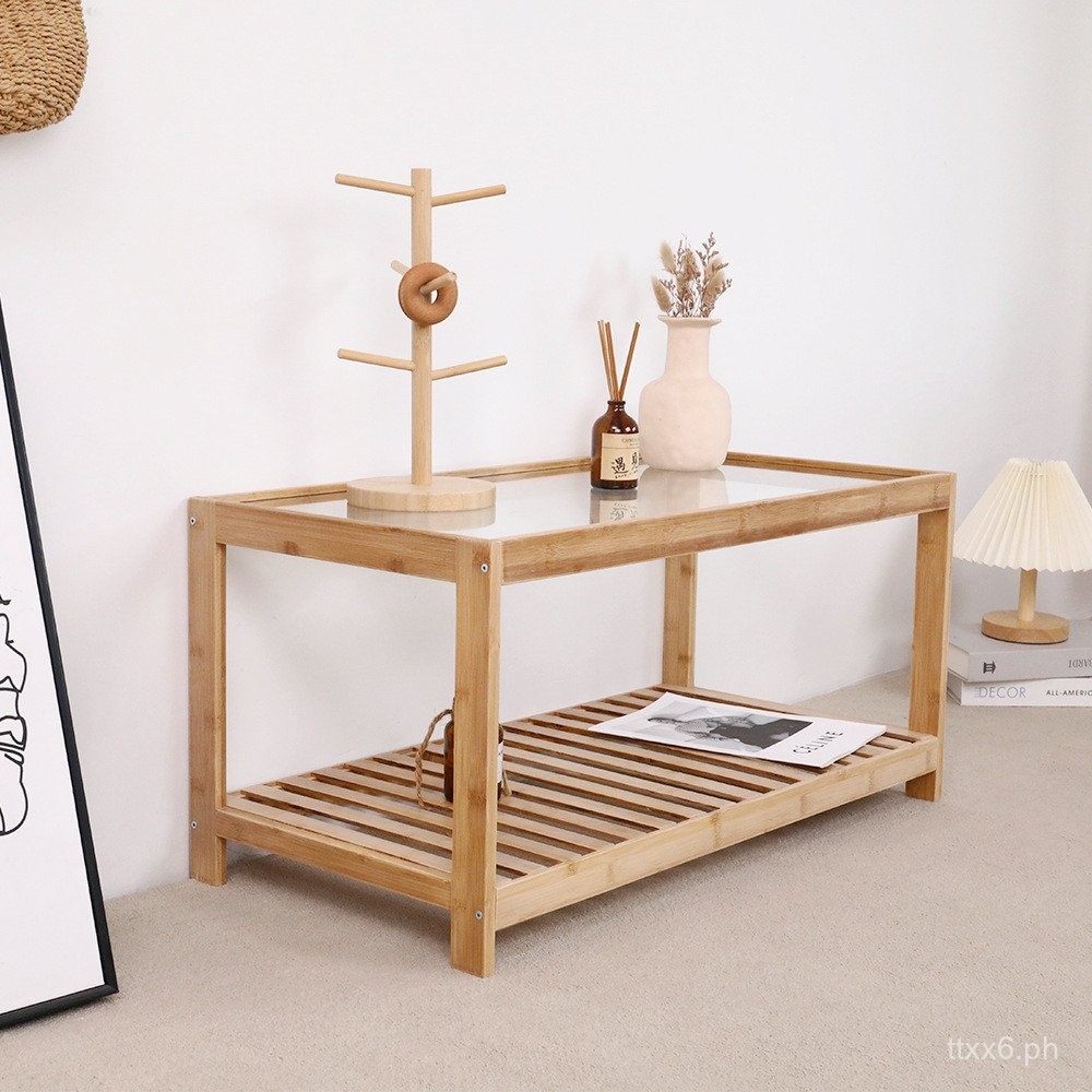 Nordic Living Room Small Apartment Coffee Table Bamboo Japanese Simple ...