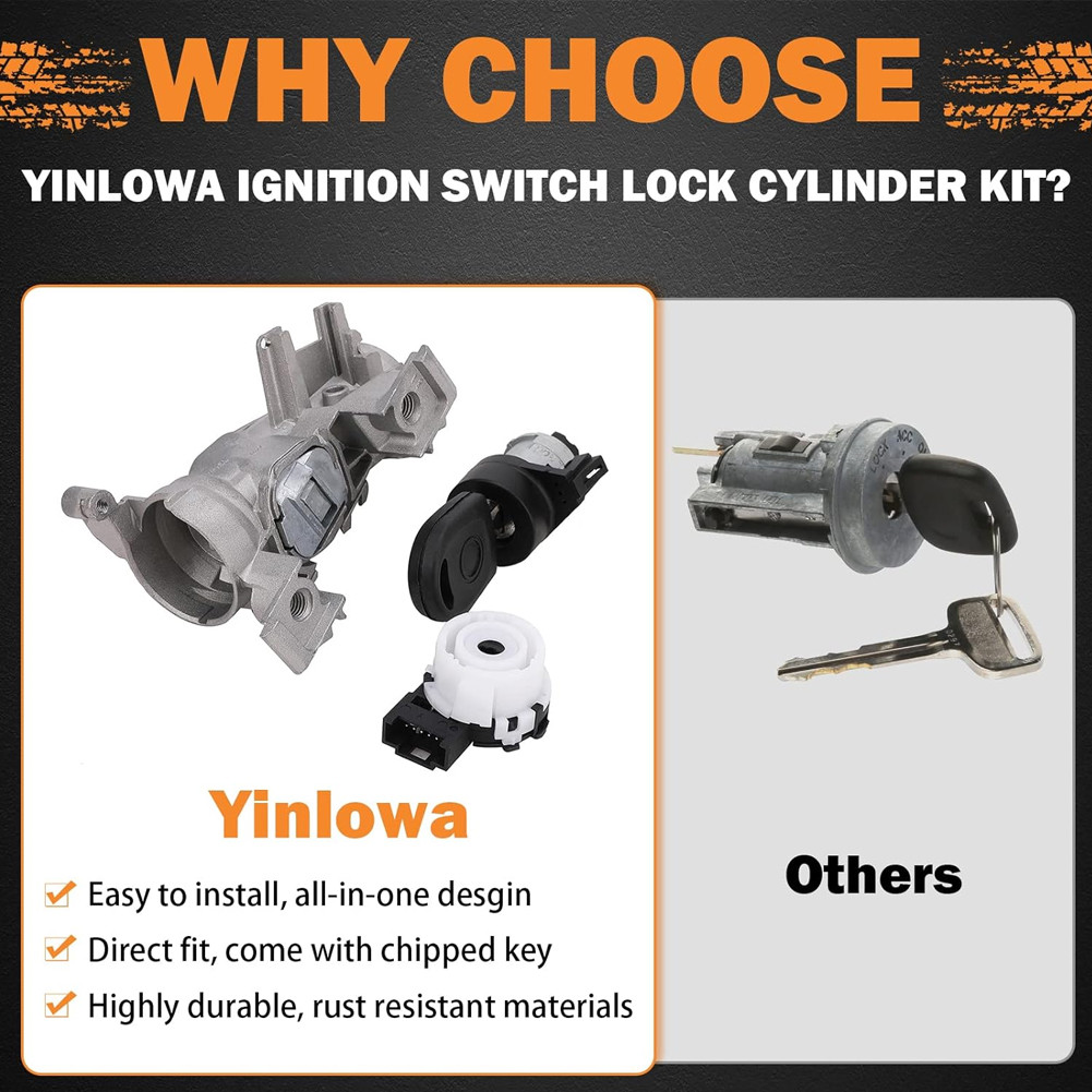 Ignition Switch Steering Lock with Key 1K0905851B Ignition Starter ...