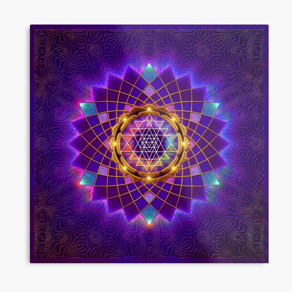Sri Yantra Healing Mandala Canvas Print Spiritual Wall Art for Meditation Home Decor Sacred ...