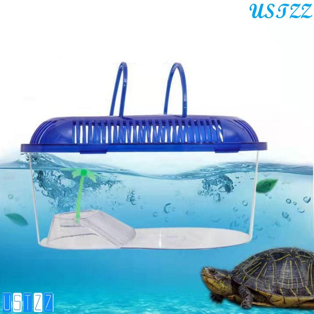 USTZZ Turtle Tank Practical Portable Goldfish Feeding Box with Handle ...