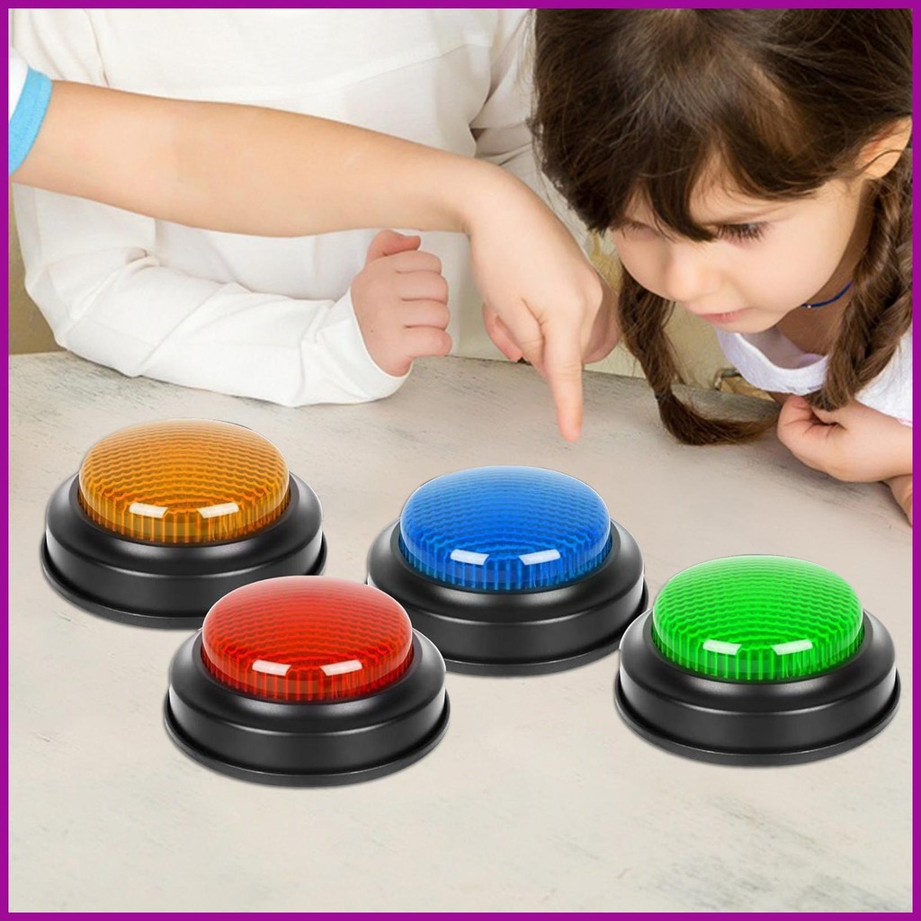 Game Answer Buzzer 4-Piece Educational Game Show Answer Button Family ...