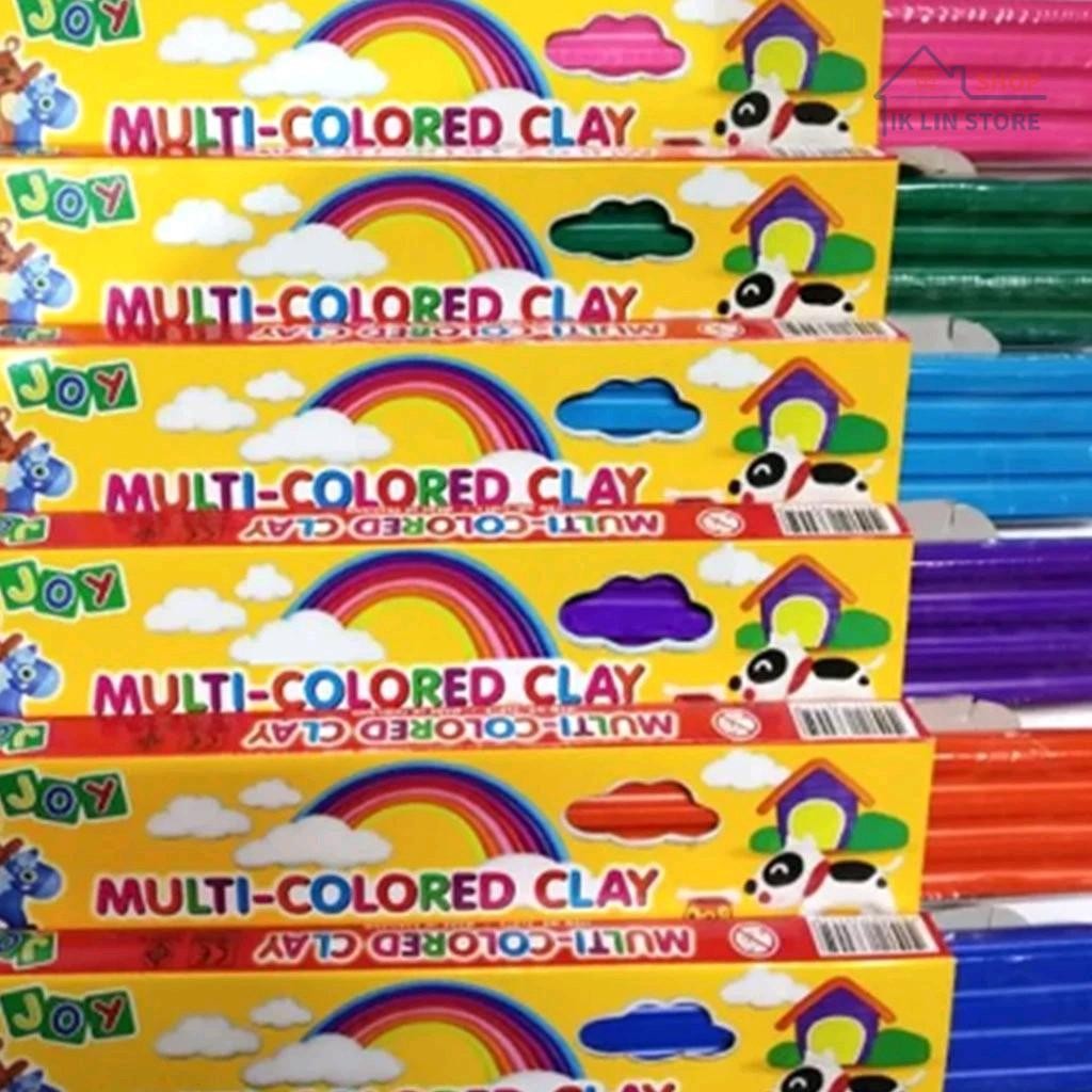 JOY MULTI-COLORED SINGLE COLOR CLAY BAR 12-PCS IN 1-PACK | Shopee ...
