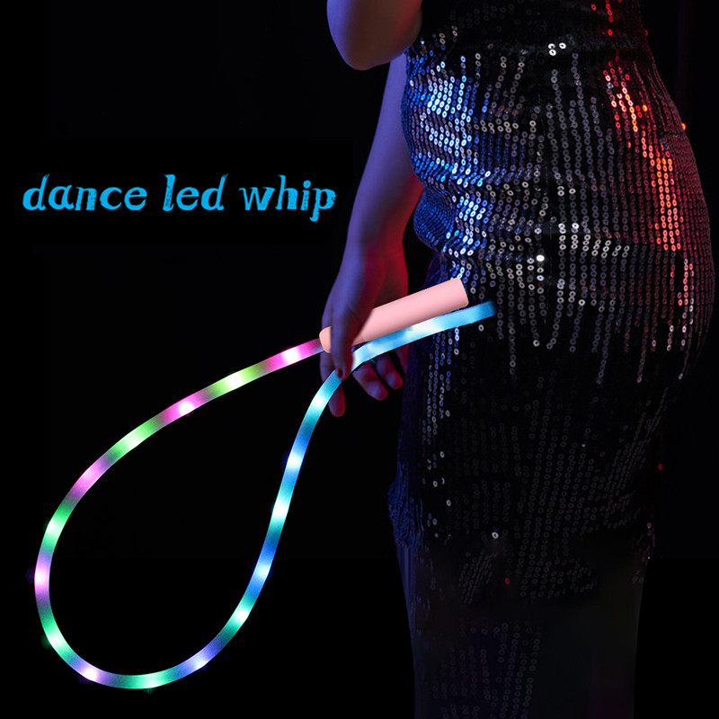 Rechargeable RGB Led Dance Whip Light Show EDM Music Festival Party ...