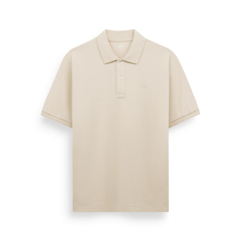 AIIZ (A To Z)-Plain Color Polo Shirt With Logo Embroidery | Shopee ...