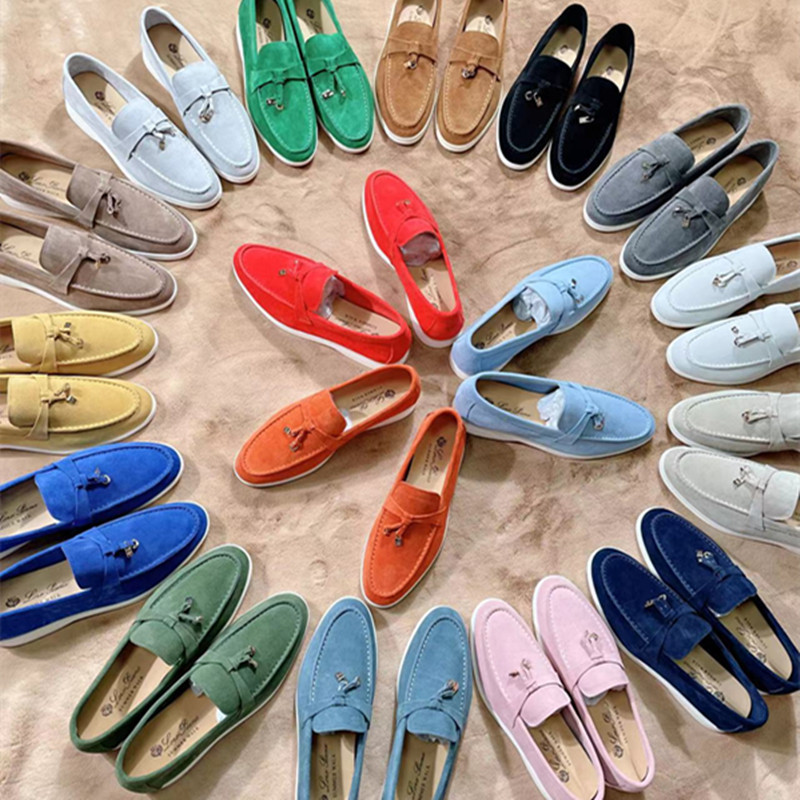 LP Loafers by Loro Piana - Women's Genuine Leather Flat Slip-On ...