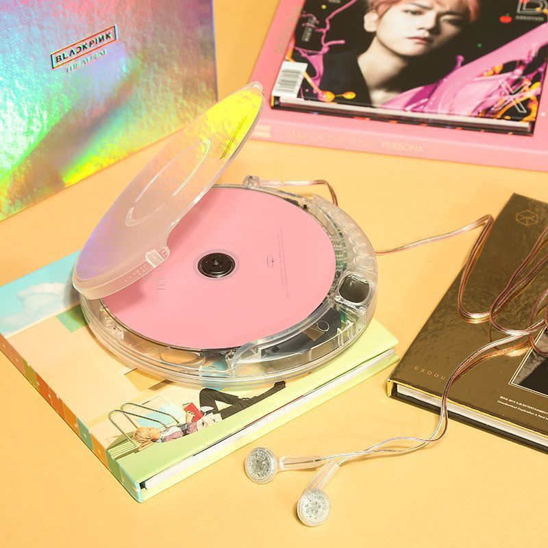 Fully Transparent CD Player Walkman Player Portable with Headset USB ...