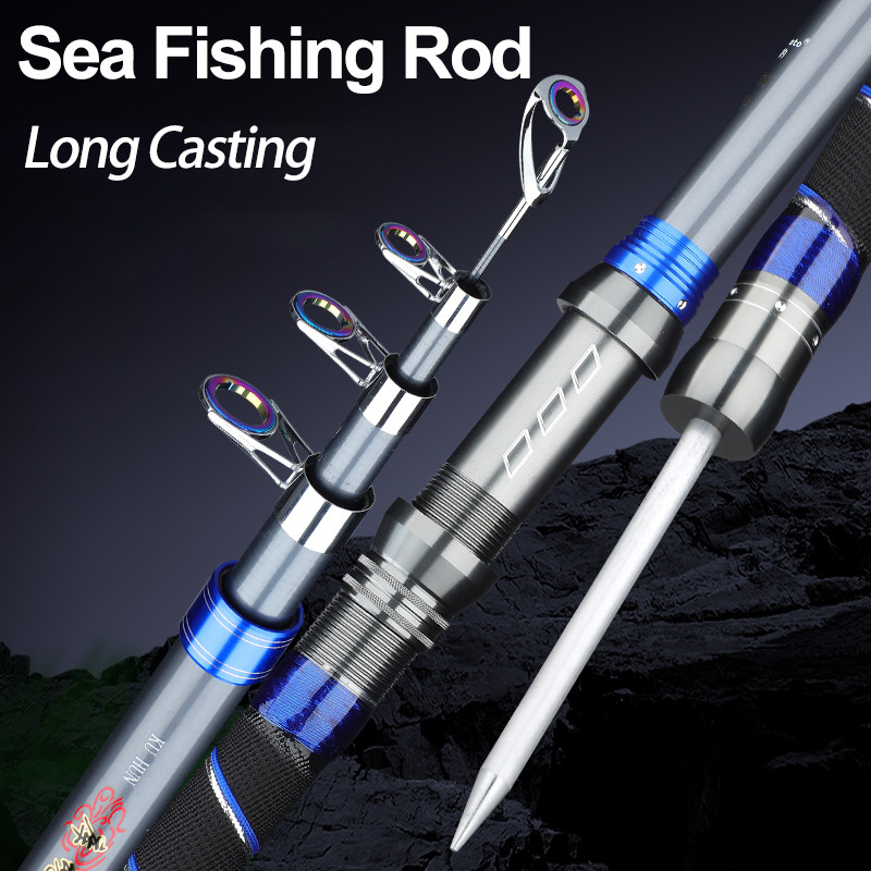 Large-scale Game Deep-sea Fishing Rod Portable Heavy-duty Fishing Rod ...