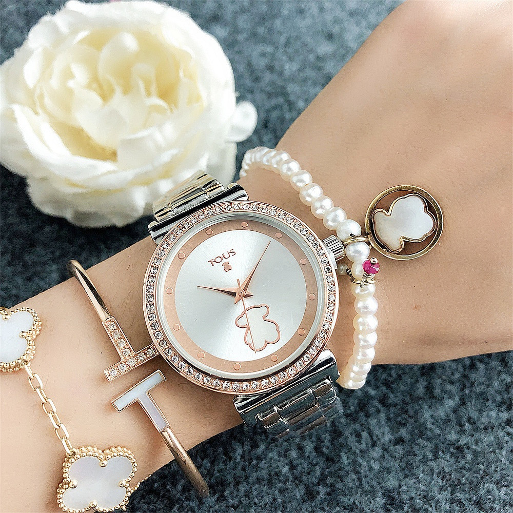 Tous Wrist Watch Quartz Movement Stainless Steel Strap Dial Stainless ...