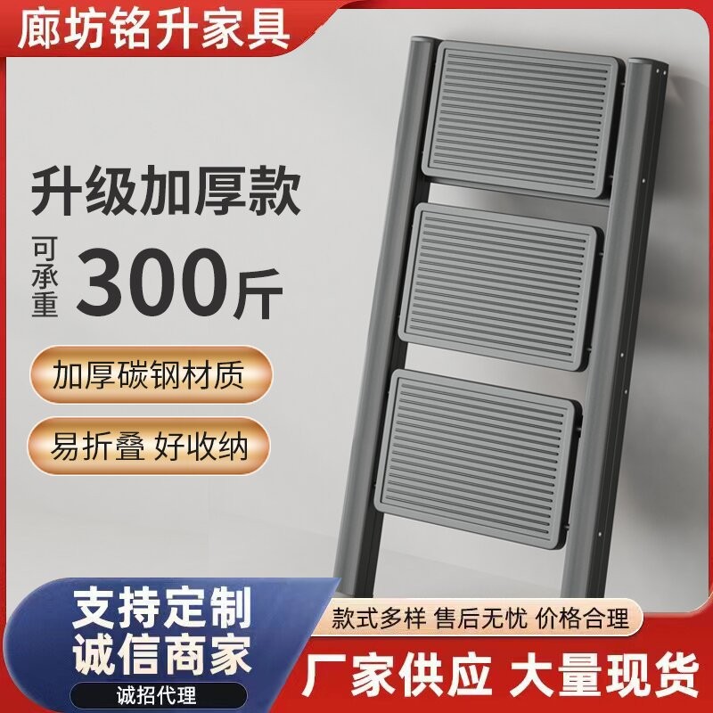 Ladder for Home Use, Foldable, Telescopic, Thickened A-Frame Ladder ...