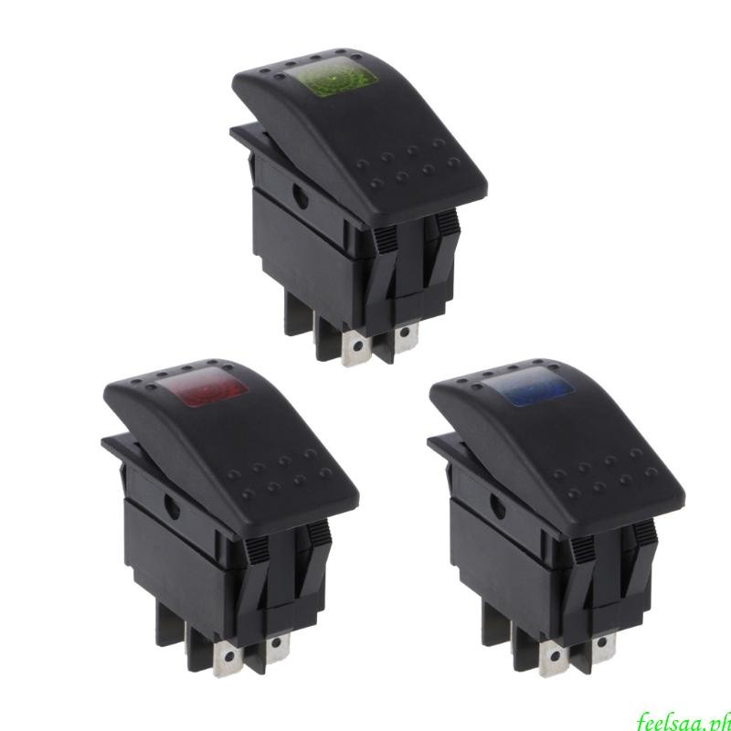 feelsaa DIY Rocker Switch Power Switch Boat 4 Pin Button 12V 20A Toggle ...