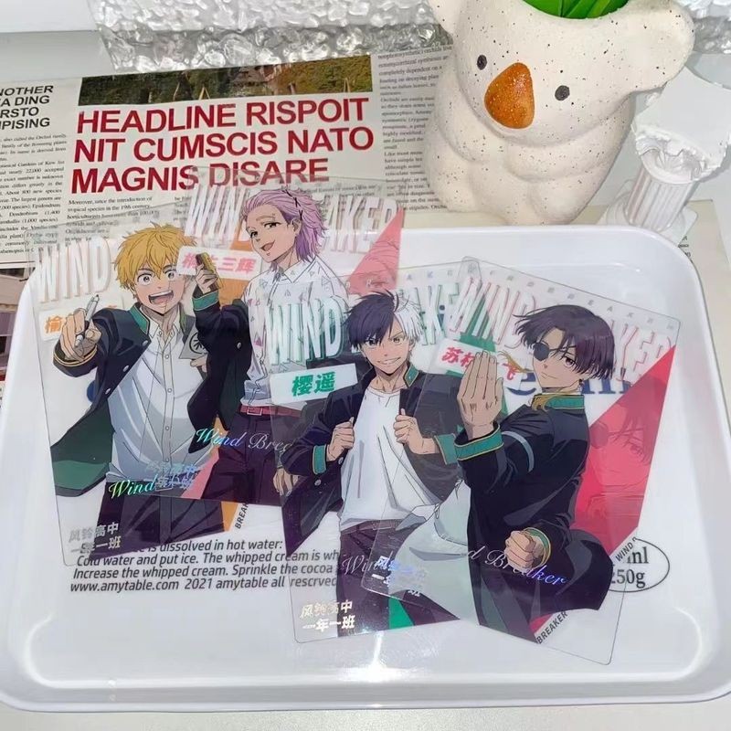 4Pcs/Set Anime WIND BREAKER Three-Inch Photo Props Diy Cartoon Pvc ...