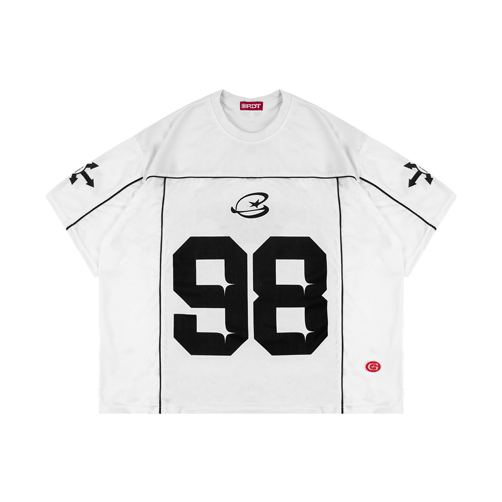 GRDT - Renewed Boxy Streetwear Jersey Football White | Shopee Philippines