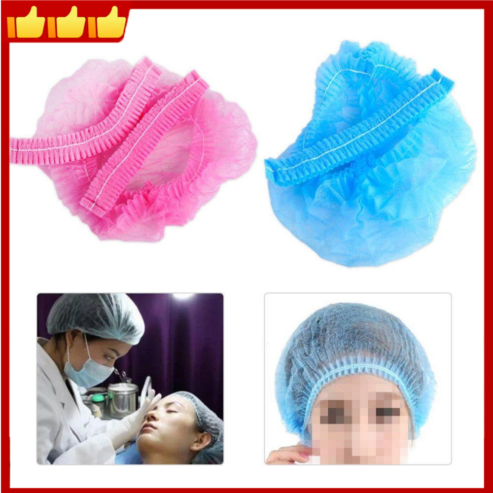 20pcs Disposable Hair Net Cap Non Woven Anti Dust Hat Spray Tanning ...