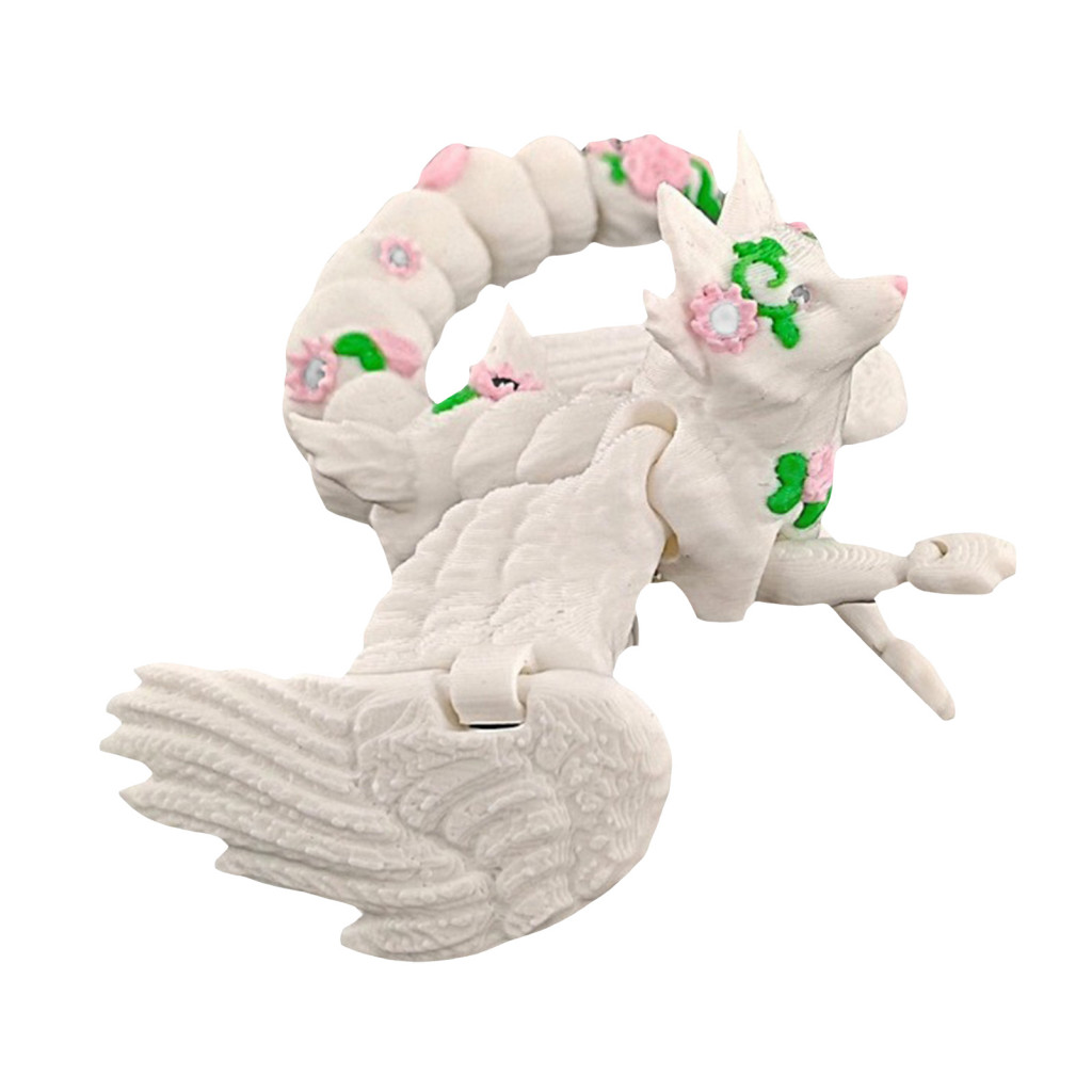 Wandereve| 3d Printed White Fox Model White Fox Fidget Toy Adorable 3d ...