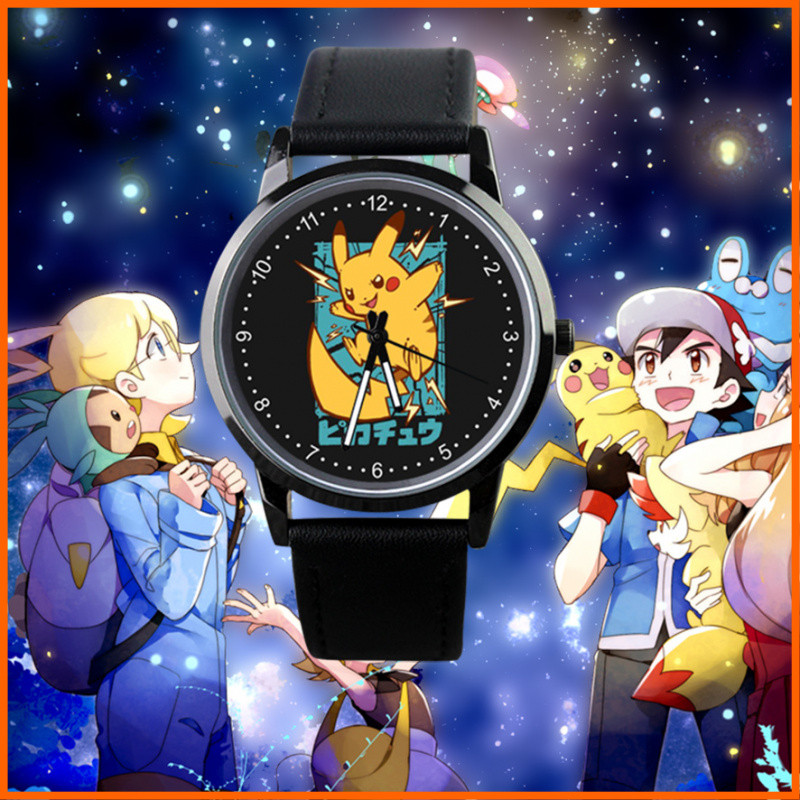Pokemon Nintendo Pikachu Squirtle Same Style Black Waterproof Watch for ...