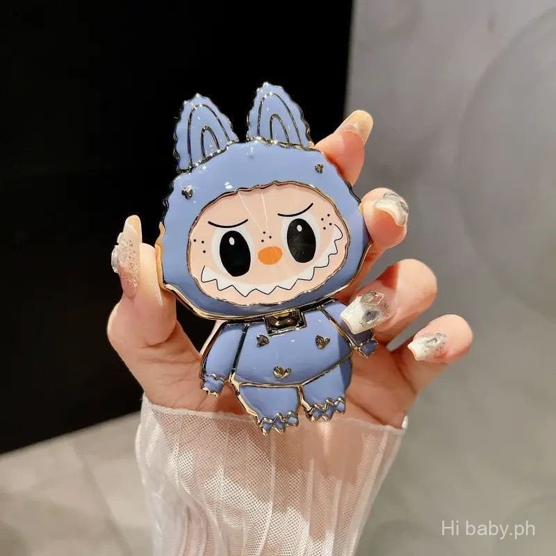 Cartoon Cute Labubu Phone Stand Labubu Makeup Mirror Stand Mirror Phone ...
