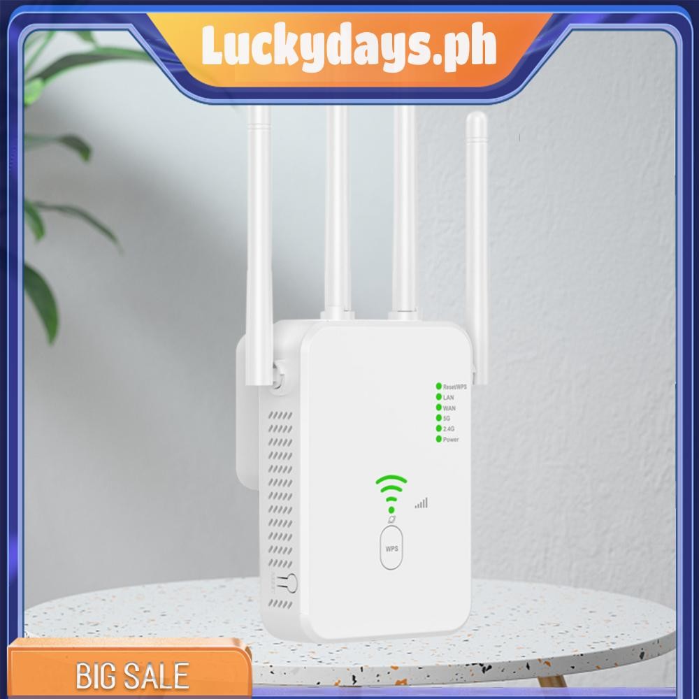WiFi Repeater Signal Amplifier with 4 Antennas Internet Signal Booster ...