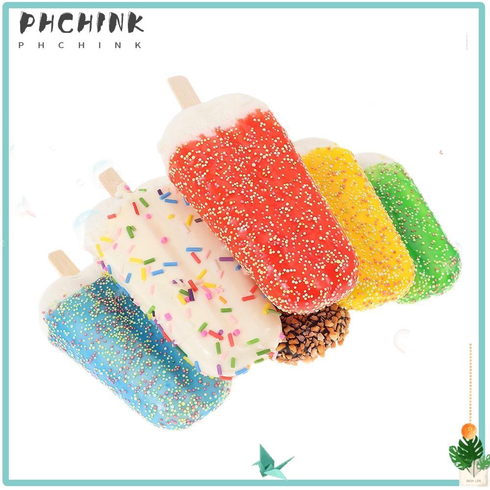 CHINK Realistic Ice Cream, PU 6 Color Artificial Ice Cream, Home ...