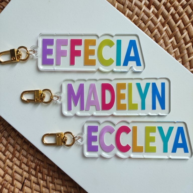 Pasadyang Keychain Acrylic | Pangalan Bag Hanger | Regalo sa Araw ng ...