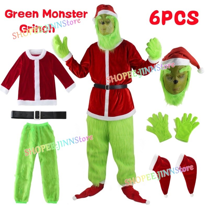 Grinch Suit Grinch Mask The Grinch Latex Headgear Halloween Costume ...