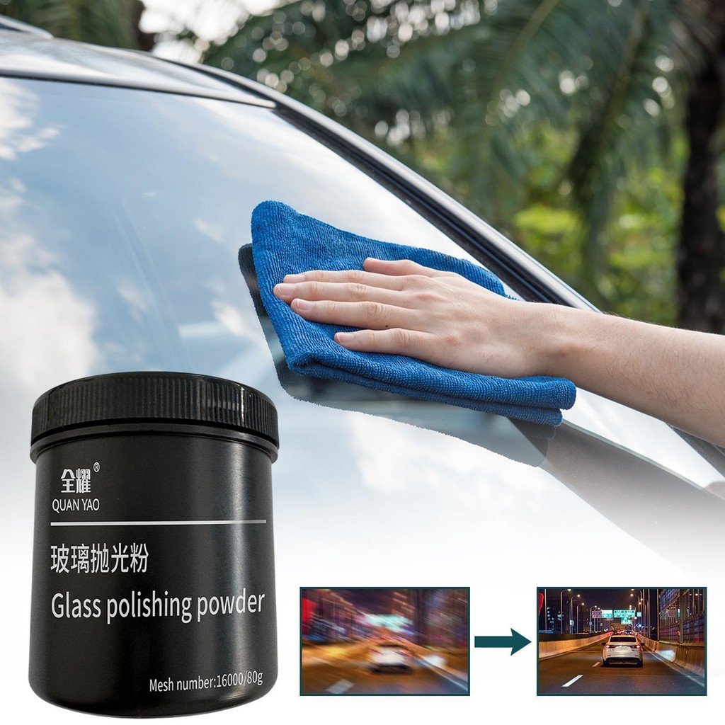 Glass Scratch Remover Car Glass Polishing Powder Anti-Glare Oil Film ...