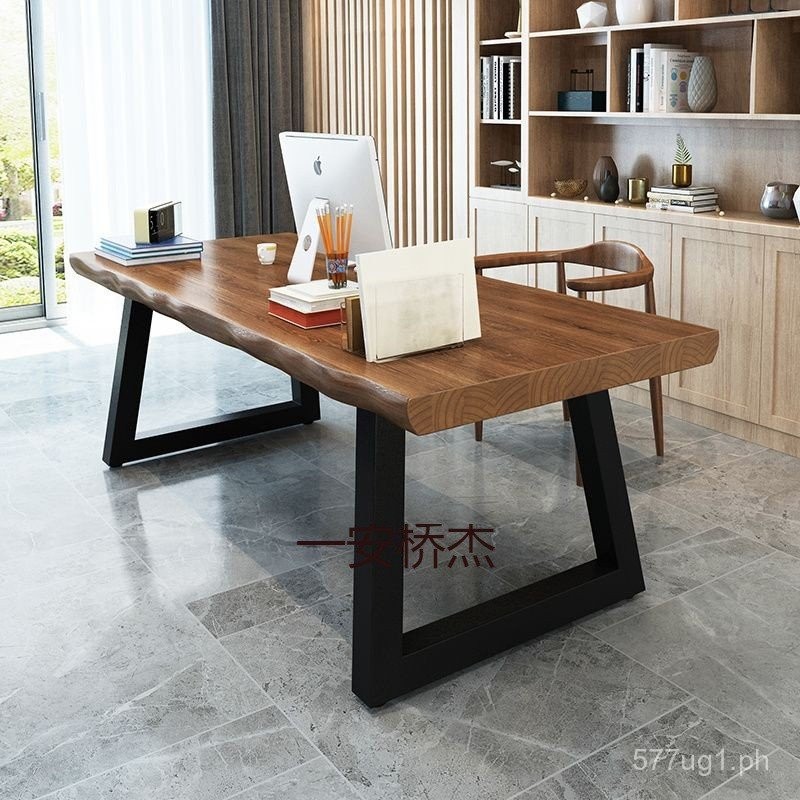 RW Table American Industrial Style Solid Wood Desk Writing Desk Simple ...