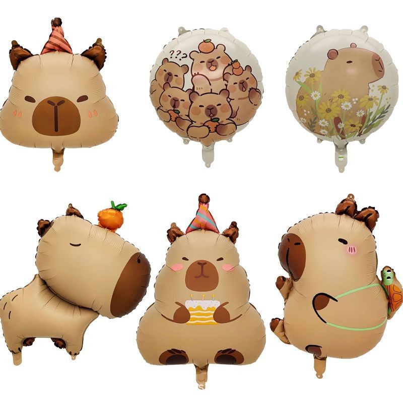 Capybara Balloons Birthday Party Decorations Capybara Aluminum Foil ...