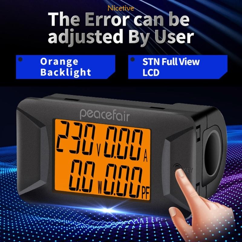 NICE AC 40-400V 100A Digital Multimeter Voltage Current Meter Electric ...