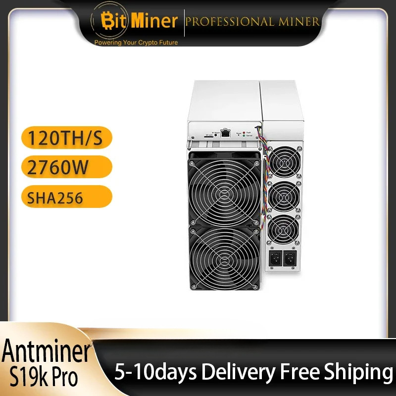 New Antminer S19k Pro Miner 120T 2760W Asic Miner Bitmain Free Ship The ...