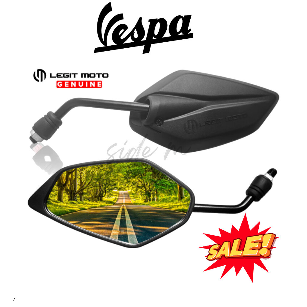 Vespa GTS Touring 300 LEGITMOTO SIDE MIRROR SHORT STEM CLEAR AND NON ...
