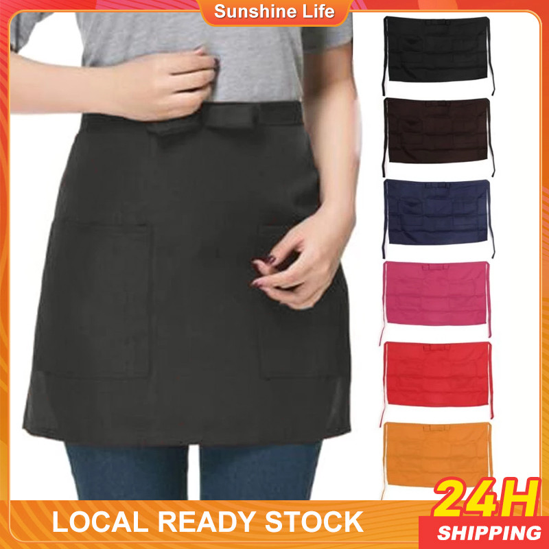 Waiter Apron Half Hotel Restaurant Kitchen Chef BBQ Apron Waiter Short ...