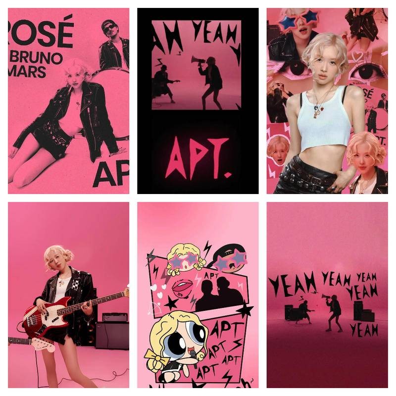 Rose & Bruno Mars APT. Poster Print Rose BlackPink Trendy APT Song ...